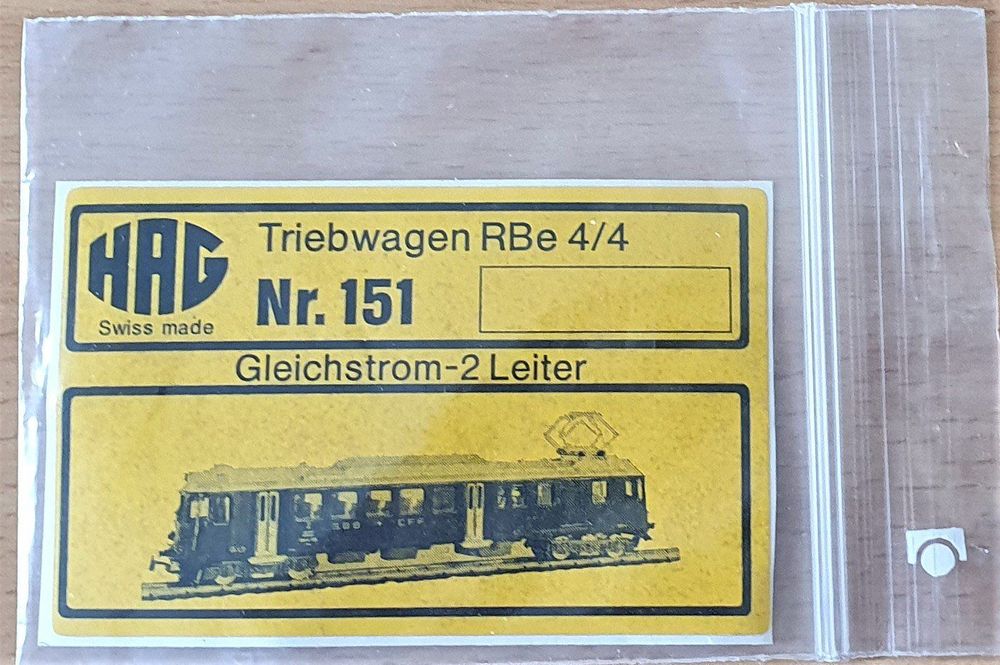 Hag Etikette für SBB RBe 4/4 Nr. 151 | Kaufen auf Ricardo