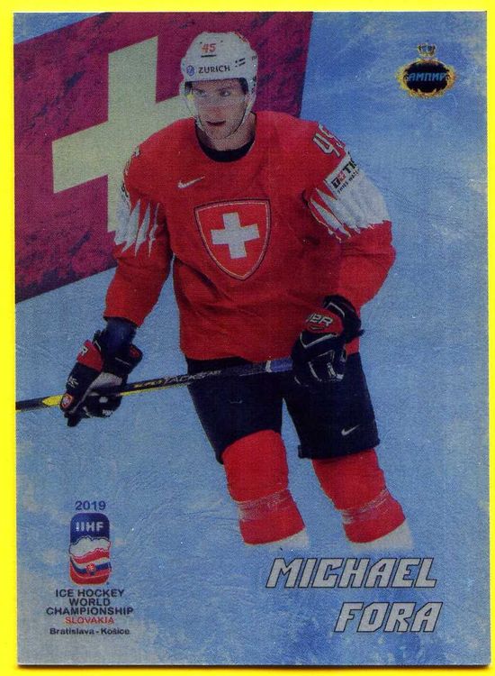 IIHF WM 2019 Michael Fora #45 / SUI04 Player Card (Neu (gemäss ...