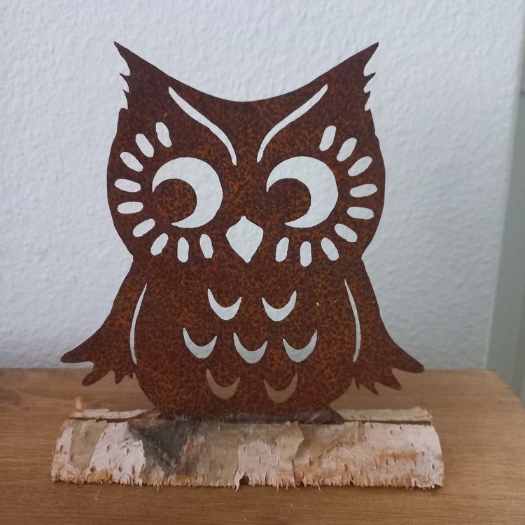 Edelrost Deko Eule 16cm, Herbstdeko | Kaufen auf Ricardo