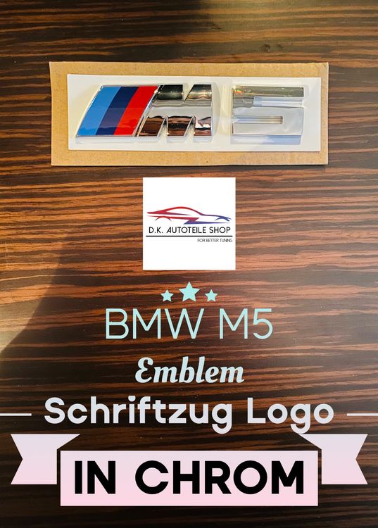 BMW M5 Emblem Logo Schriftzug NEU in Chrom | Acheter sur Ricardo