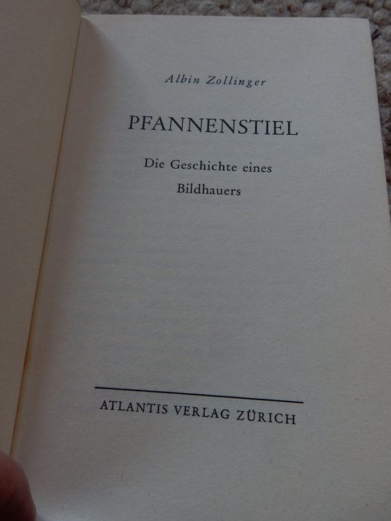 Zollinger "Pfannenstiel" Atlantis ZH 1940 Albin Zollinger (Gebraucht ...