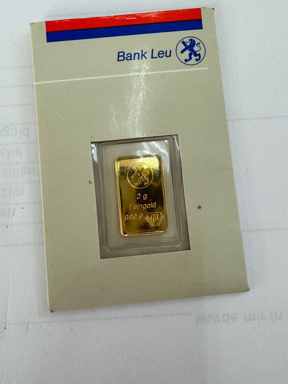 2 Gramm Gold Bank Leu in OVP (Gebraucht) in Winterthur für CHF 125 ...