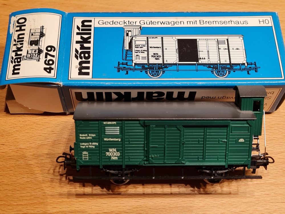 Märklin Gedeckter Güterwagen grün H0, Artikel 4679 (Gebraucht) in ...