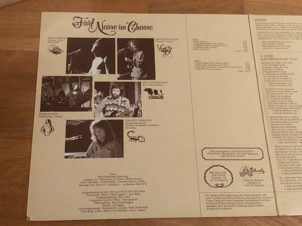 Rumpelstilz 1976 Füüf Narre im Charre (Gebraucht) in Faulensee für CHF ...