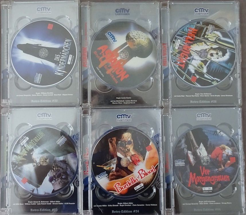 6 x CMV Laservision DVD`s Horrorfilme (Gebraucht) in Waldenburg für CHF ...