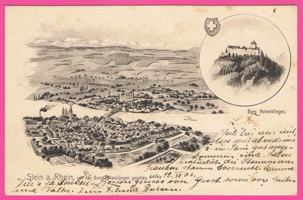 Stein am Rhein gel 1903 2-Bild Karte | Kaufen auf Ricardo