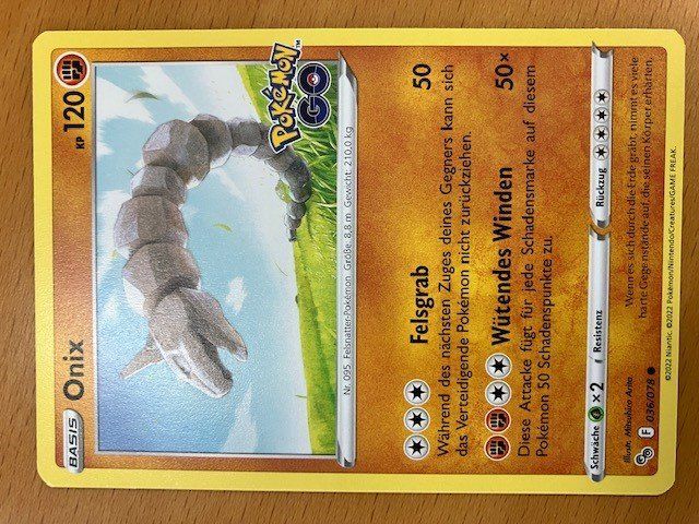 Pokemon Onix 036/078 | Kaufen auf Ricardo