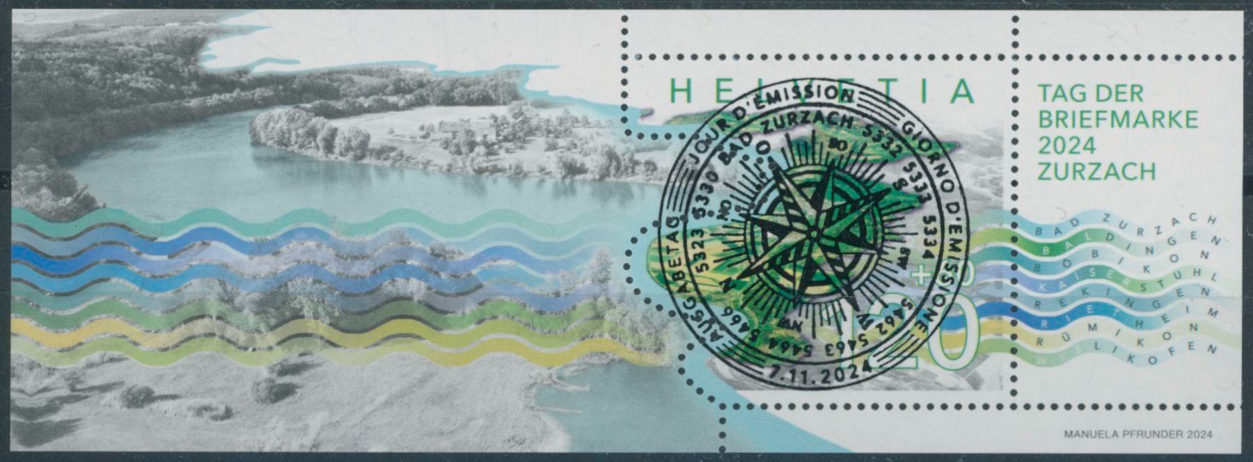 2024 - Tag der Briefmarke - Block - Ersttag Voll Stempel ET (Gebraucht) in Schindellegi für CHF ...