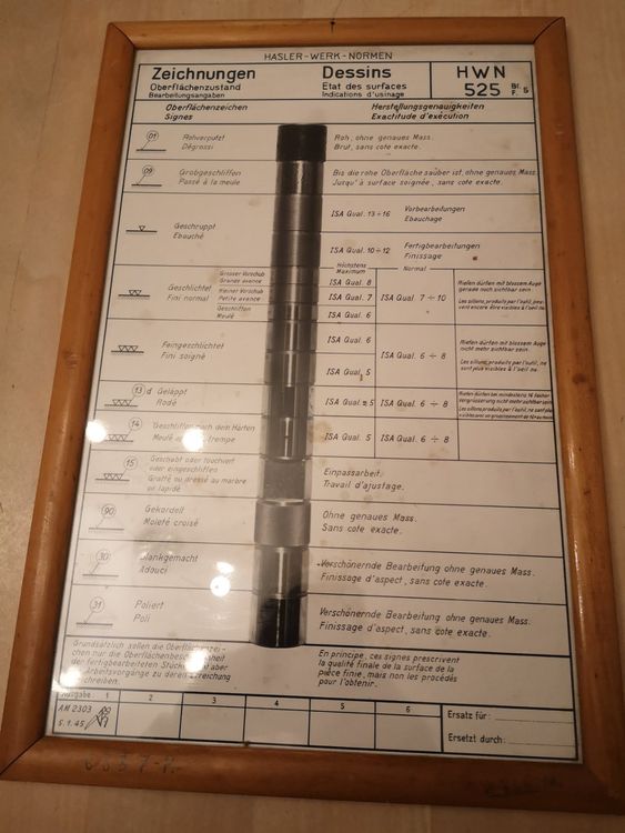 Zeichnungen Oberflächenzustand Hasler-Werke-Normen (Gebraucht) in Köniz ...