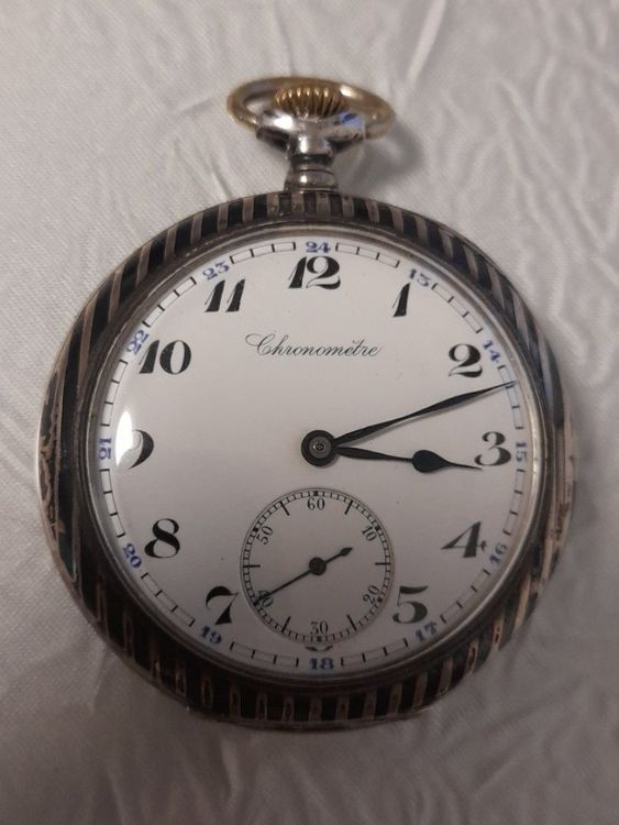 Ancienne montre de poche chronomètre TECHNICUM BIENNE (925) (Gebraucht ...
