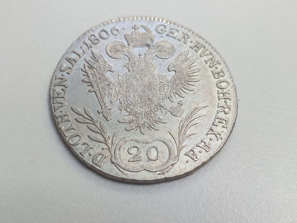 🇦🇹 Austria 20 kreuzer 1806 B *XF+* Silver. Very rare state (Gebraucht) in Pully für CHF 86 – mit ...