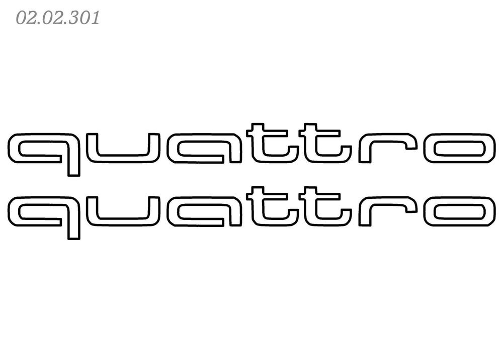 Auto Aufkleber Audi quattro Outlines (Neu und originalverpackt) in ...