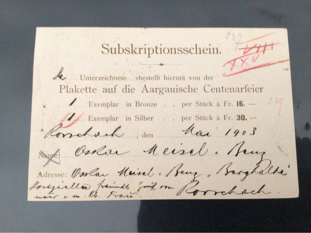 Historische Postkarte Aarau 1903 R. Sauerländer (c43) (Gebraucht) in Solothurn für CHF 5 – mit ...