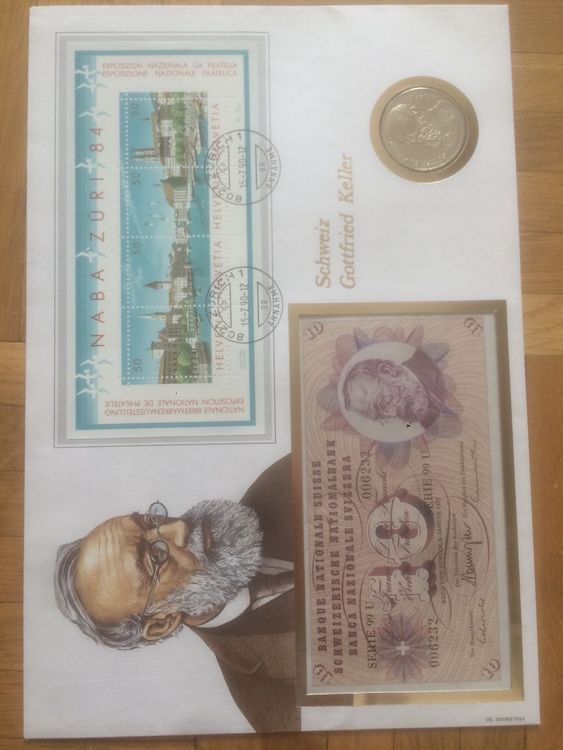 Banknotenbrief mit Münze - Schweiz (Neu und originalverpackt) in Muralto für CHF 35 – mit ...