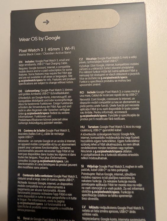 Google Pixel Watch 3 45mm - Black - NEU, ungeöffnet (Neu und ...