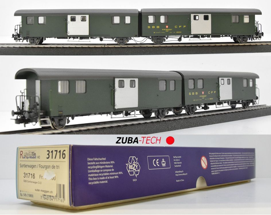 RailTop 31716 Sortierwagen SBB H0 GS mit OVP (Gebraucht) in St. Gallen für CHF 101 – mit ...