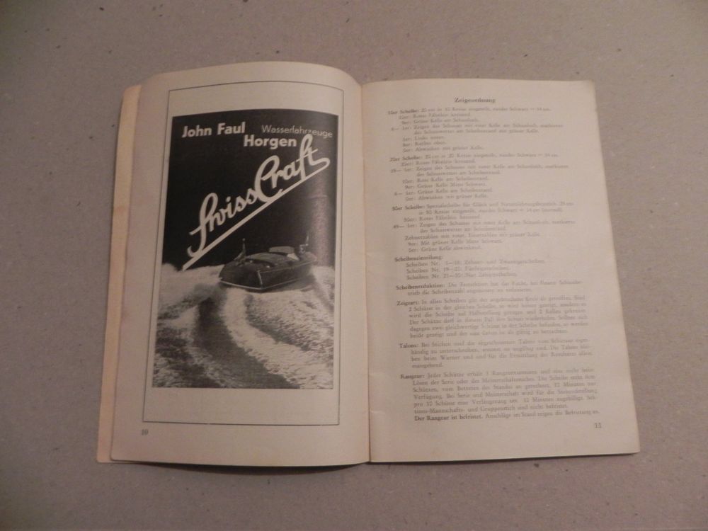 Schiessplan Schützenfest 1939 Horgen ZH Universal Motorrad (Gebraucht) in Siebnen für CHF 22 ...