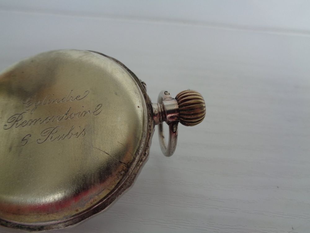 Taschenuhr Cylindre Remontoir 6 Rubis - Silber 800 - defekt (Gebraucht ...
