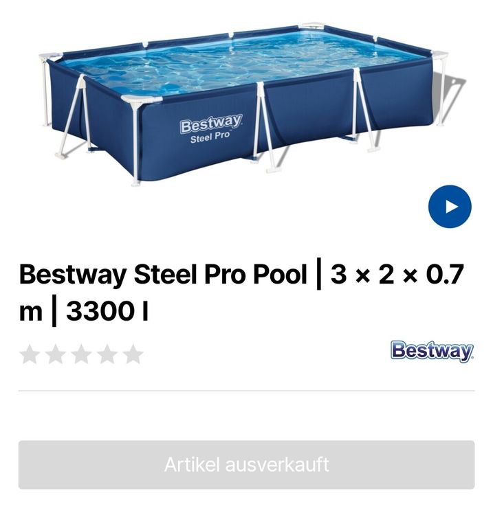 Pool von Bestway inkl. Zubehör (Gebraucht) in Härkingen für CHF 60 – nur Abholung auf Ricardo kaufen