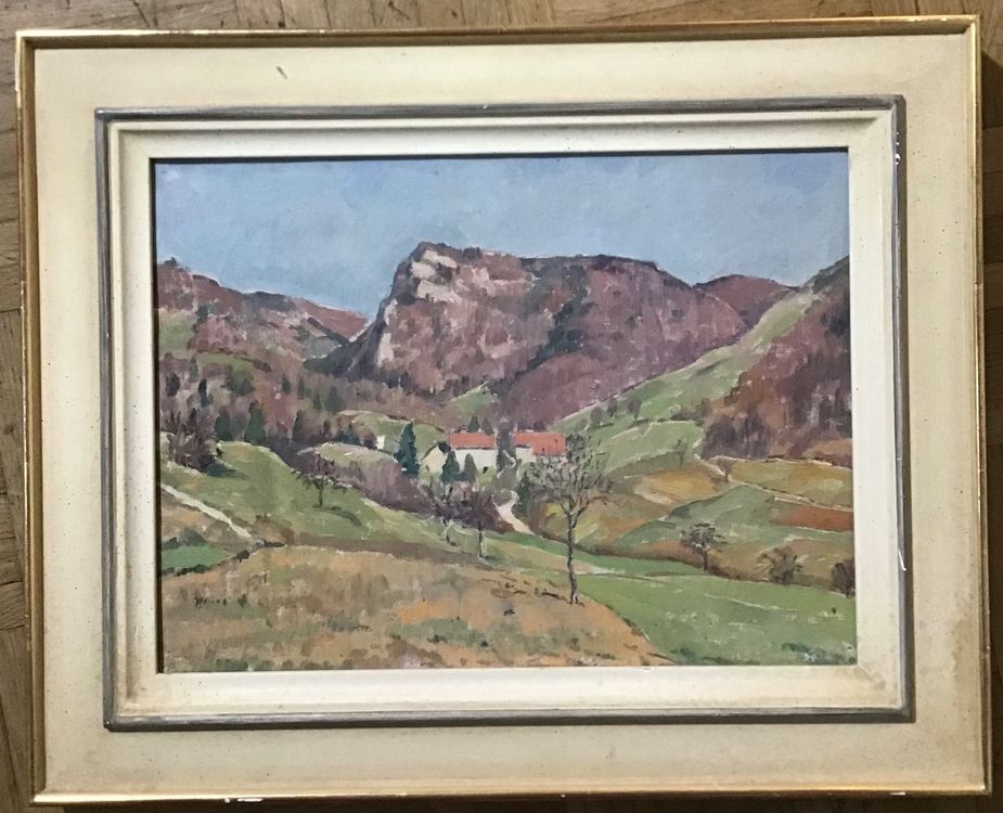Franz Joseph Adolf WEIBEL (1870-1952) Berglandschaft Gemälde (Gebraucht ...