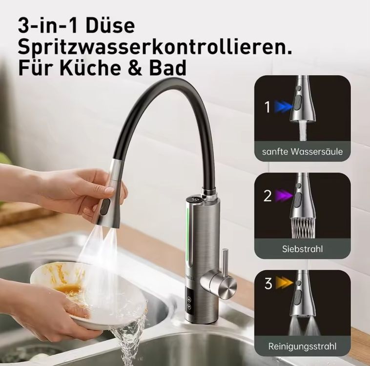 Durchlauferhitzer Wasserhahn, Warmwasser in Sekunden! (Neu und ...