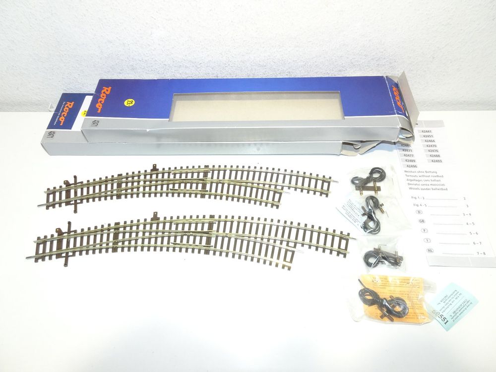 2 Roco Weichen Bogenweichen Rechtsabbieger HO 42471 (Neu (gemäss Beschreibung)) in Luzern für ...