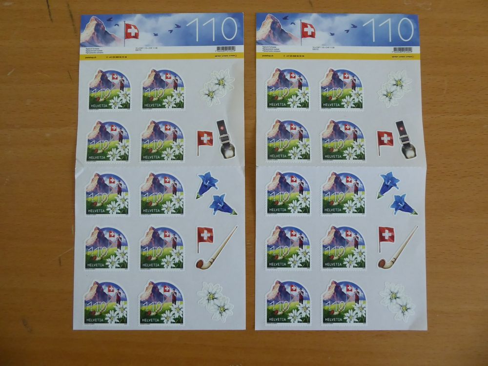 2 Bögen typisch Schweiz postfrisch ** (Gebraucht) in Rothrist für CHF 22 – mit Lieferung auf ...