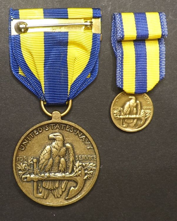 US Navy Expeditionary Medal Medaille plus Miniatur Medaille (Gebraucht ...