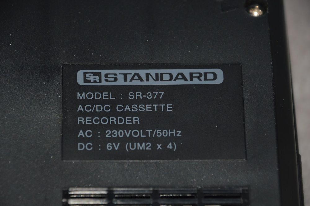 Kassettenrekorder Standard sr377 enregistreur à cassettes (Gebraucht ...