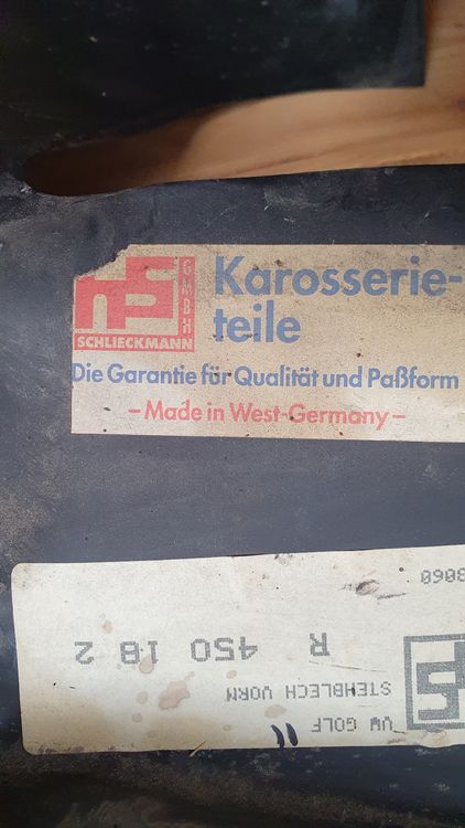 VW Golf ll Stehblech vorne Repblech (Neu (gemäss Beschreibung)) in Brenzikofen für CHF 45 – nur ...