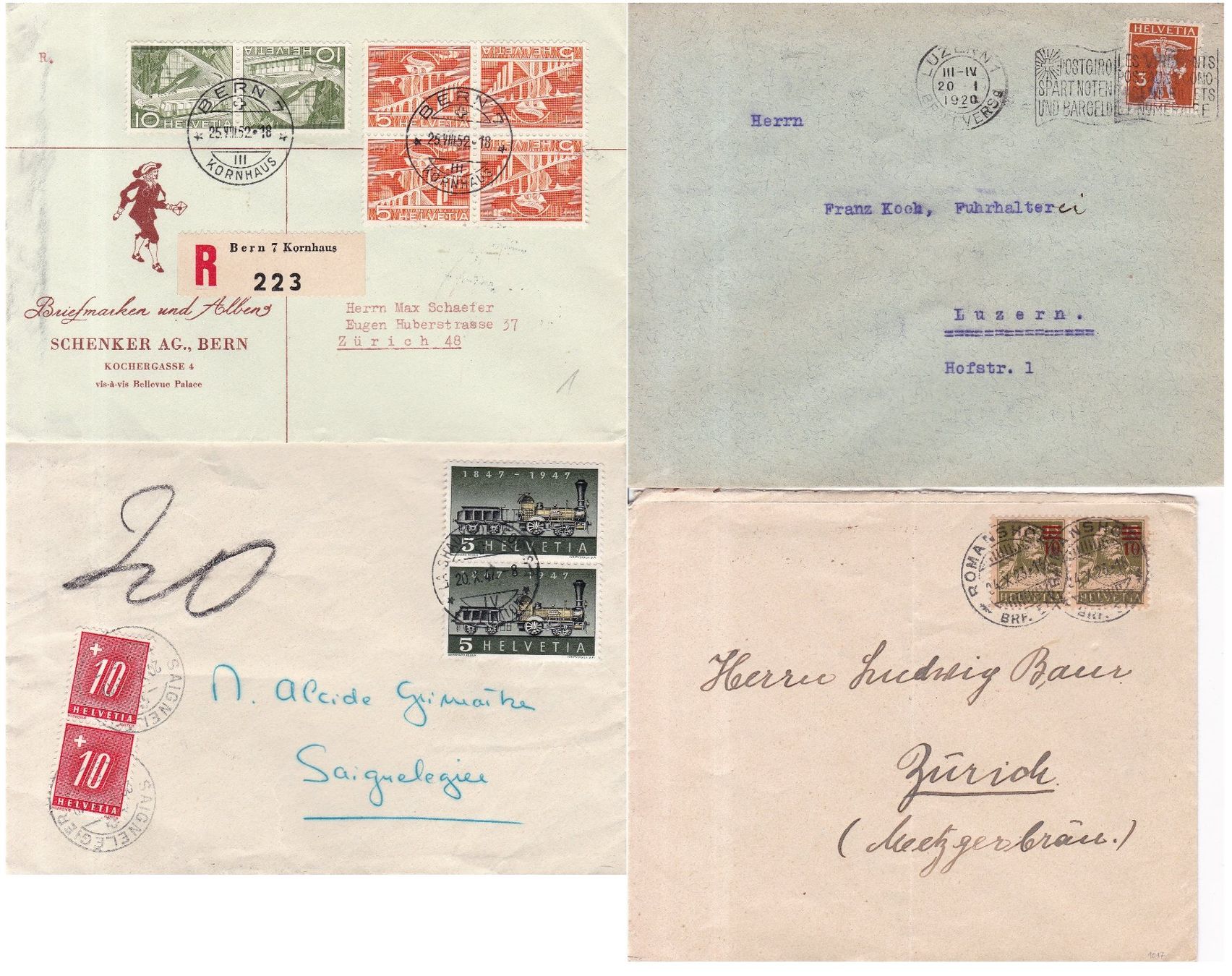 30 Stk. Alte CH Briefe, Belege (Gebraucht) in Münchwilen AG für CHF 1 ...