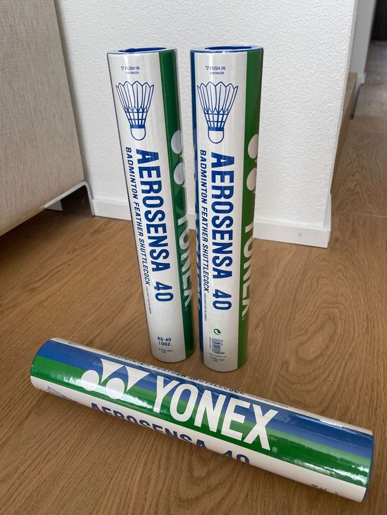NEU: 3x Yonex AS40 Badminton, Feather Shuttle Cock | Kaufen auf Ricardo