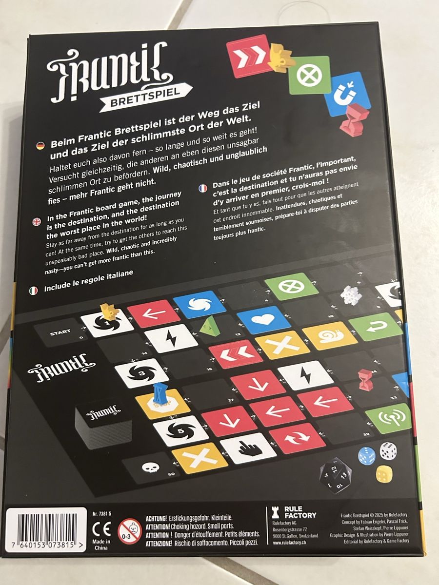 Frantic Brettspiel - Perfekt für den Spieleabend im Winter! (Neu ...