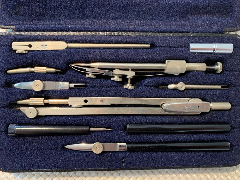 Zirkelset, Zirkelkasten, E.O. Richter&co, antik (Neu (gemäss ...