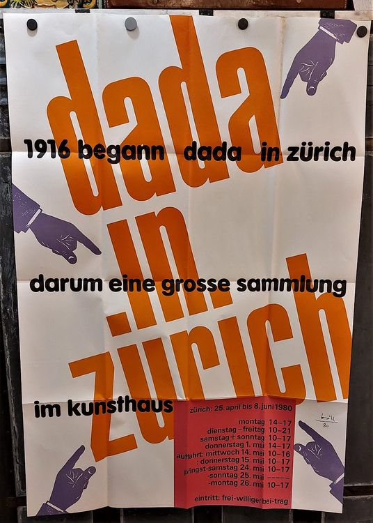 DADA IN ZÜRICH - PLAKAT VON MAX BILL GESTALTET 1980 (D'occasion) à ...