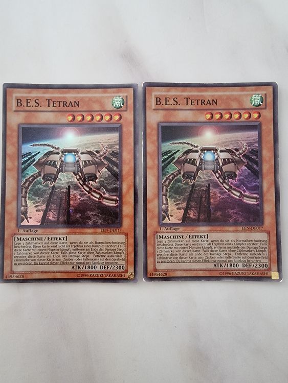 YUGIOH!⚡️2× HOLO-Karte B.E.S. Tetran EEN-DE017 ab 1Fr.- (Gebraucht) in Wetzikon ZH für CHF 1 ...