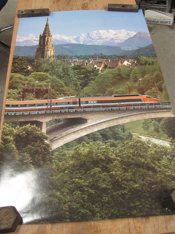 Plakat Werbeplakat SBB TGV Bern 80er-Jahre Poster 64x102cm | Kaufen auf ...