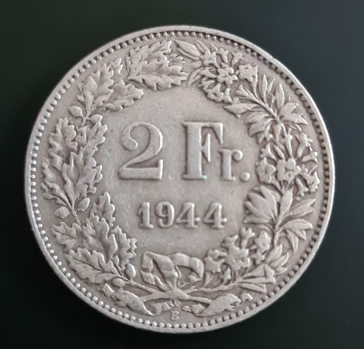 2 Franken 1944 B Münze silber Schweiz Helvetica silver Coin (Gebraucht) in Steffisburg für CHF 8 ...