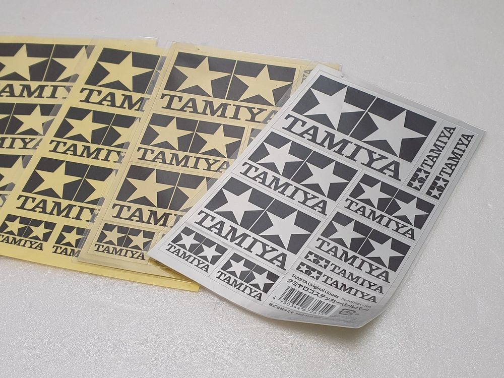Tamiya Logo Stickers weiss, silber, gold und klar (Neu (gemäss ...