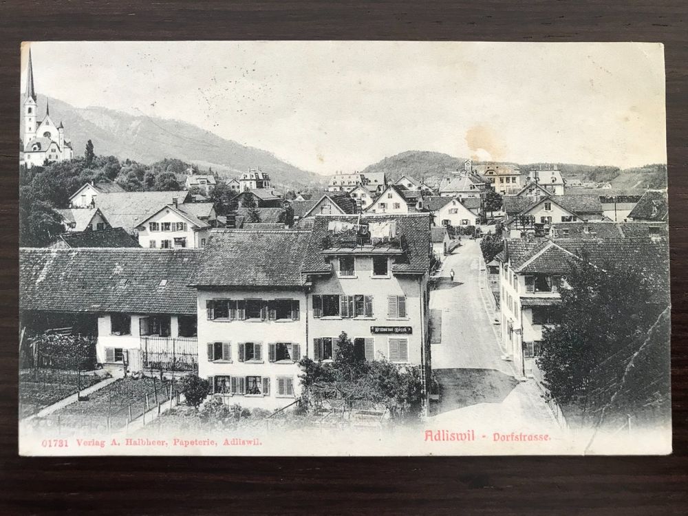ADLISWIL Dorfstrasse mit Restaurant Rössli, 1908 (Gebraucht) in Wald ZH für CHF 3 – mit ...