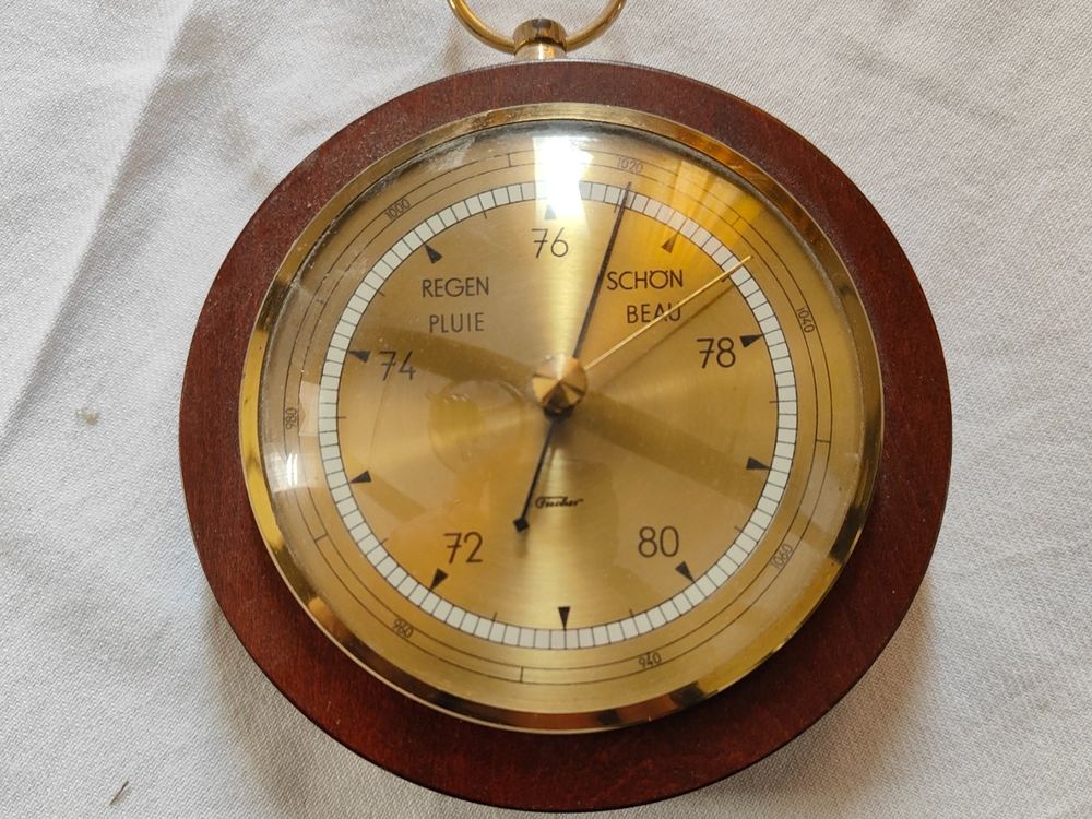 Barometer aus Holz von der Firma Fischer | Kaufen auf Ricardo