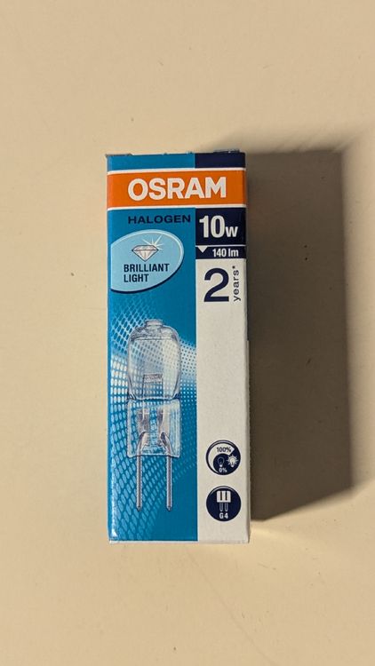 40x Osram Halogenlampen 10W G4 12V 2800K Warmweiss Neu | Kaufen auf Ricardo