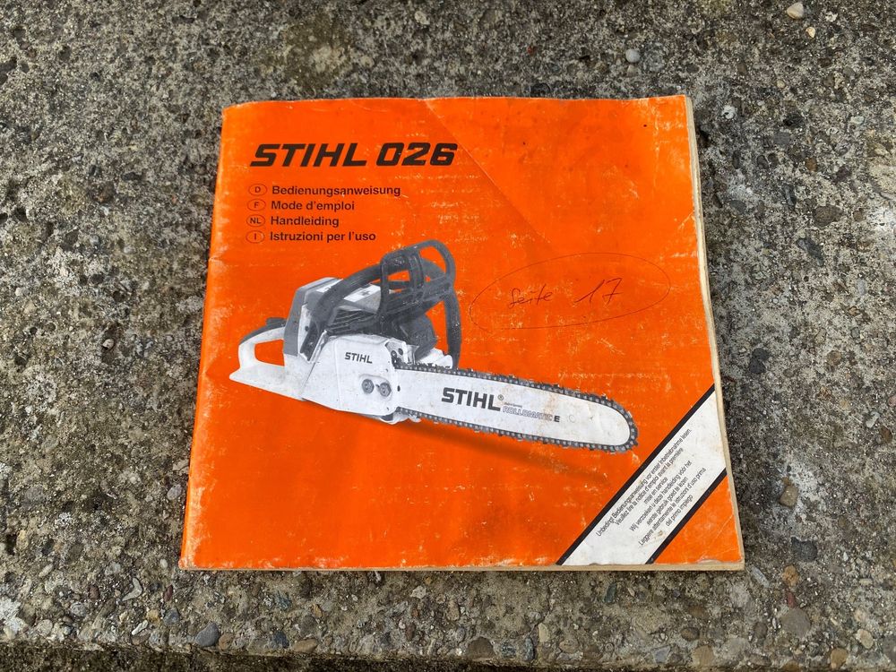 Stihl Kettensäge 026 C mit 40 cm Schwert (Jg 1999) (Gebraucht) in Marthalen für CHF 250 – nur ...