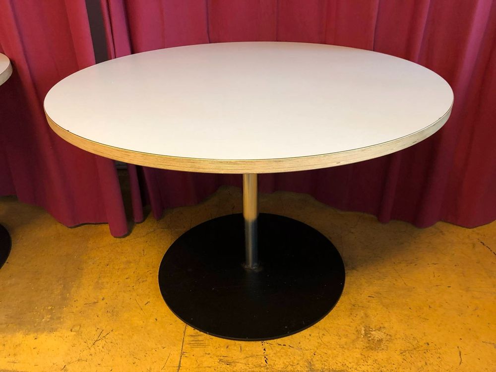 runder Tisch 110cm, Birkensperrholz/Linoleum, Metallfuss | Kaufen auf ...