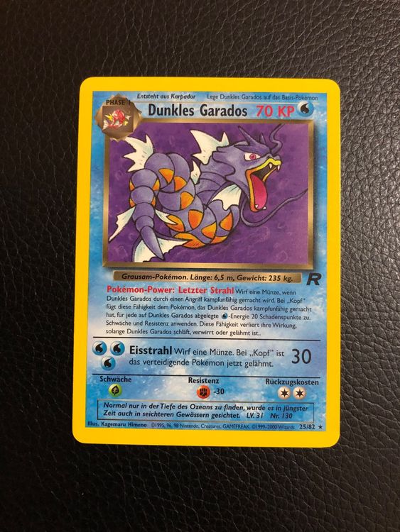 Team Rocket Dark Gyarados / Dunkles Garados rare 25/82 DE NM | Kaufen ...