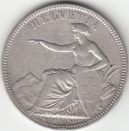 5 Franken 1874 B. Sitzende Helvetia ss-vz (Gebraucht) in Gossau SG für CHF 155 – mit Lieferung ...