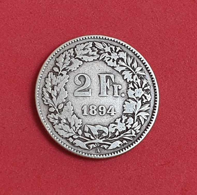 2 Franken 1894 „Silber“ (Gebraucht) in Uttigen für CHF 8 – mit Lieferung auf Ricardo kaufen