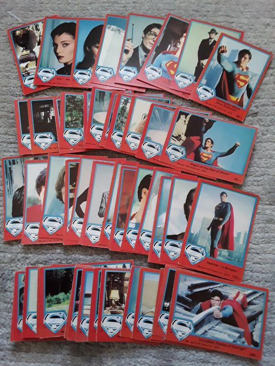 Superman Movie Trading Cards - Lot 66 Stück - Vintage 1978! (Gebraucht ...