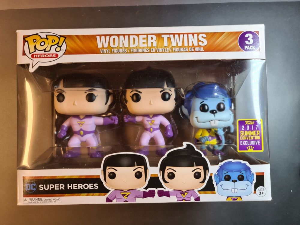 Funko Pop Wonder Twins 3 Pack 2017 Exclusive (Neu und originalverpackt ...