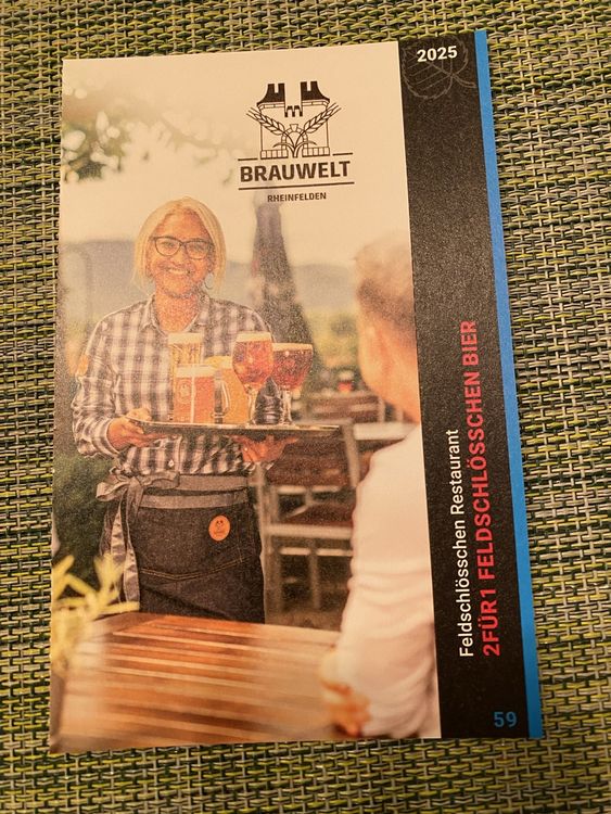 2:1 Gutschein auf Feldschlösschen Bier (Neu (gemäss Beschreibung)) in Liestal für CHF 0.25 – mit ...